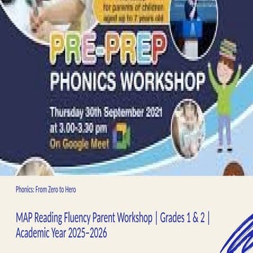 MAP Reading Fluency grades 1-2 implementation | PPTX