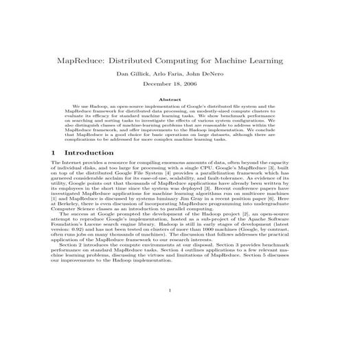 Mapreduce Distributed Computing For Machine Learning Pdf 