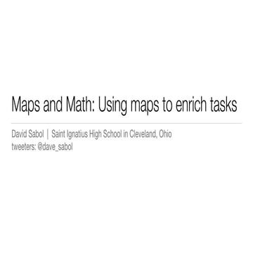Maps and Math CwiC | PPT