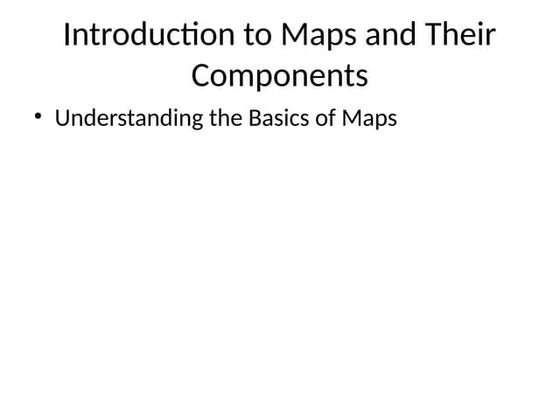 Geo skills 2 -parts of a map | PPT