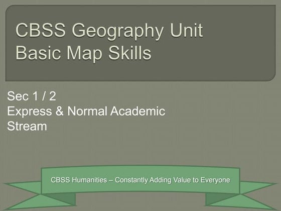 Map work for geography for CSEC from NIGFC | PPT