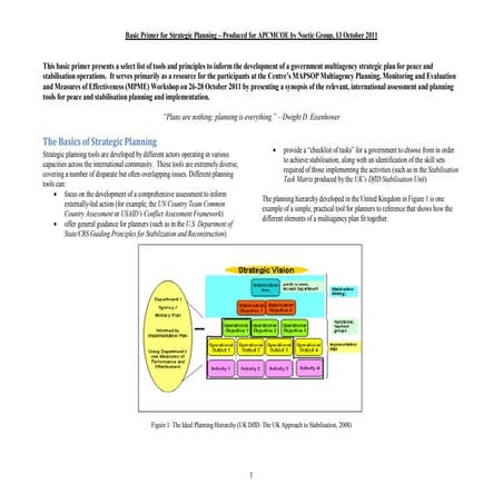 Basic Primer for Strategic Planning | PDF