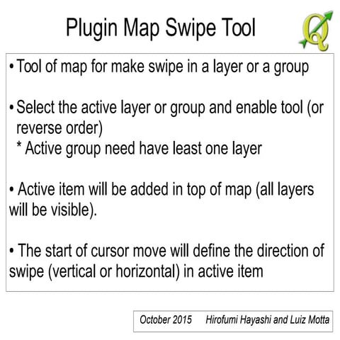 Mapswipetool plugin | PPT