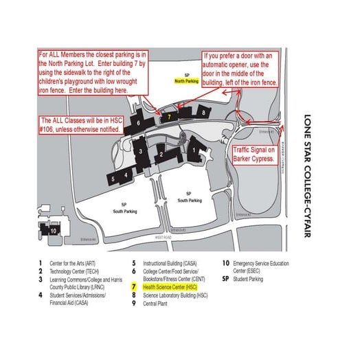 Map to HSC Building Room 106 | DOC