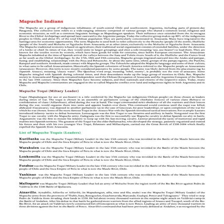 Mapuche indians | DOCX