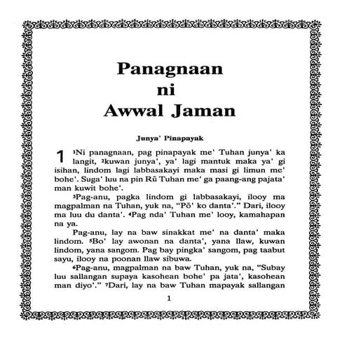 Mapun bible genesis 1 | PDF