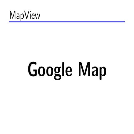Map view | PPT