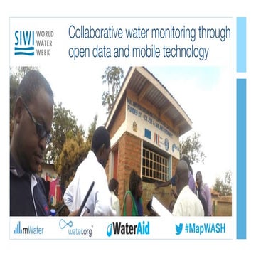Collaborative water monitoring through open data and mobile technology ...