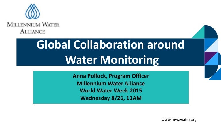 Global collaboration around water monitoring