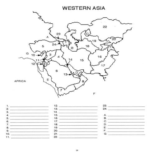 Map west asia | DOC