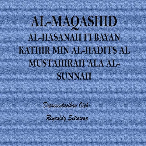 Maqasid al hasanah | PPTX