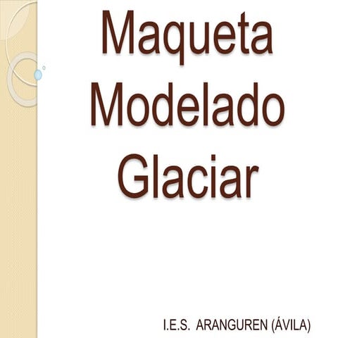 Maqueta modelado glaciar | PPTX