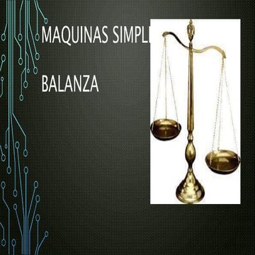 Maquina simple (la balanza) | PPTX