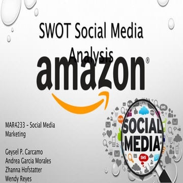Amazon SWOT Project | PPTX