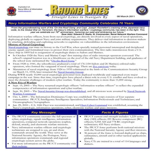 Mar 8 navy information warfare and cryptology community celebrates 76 ...