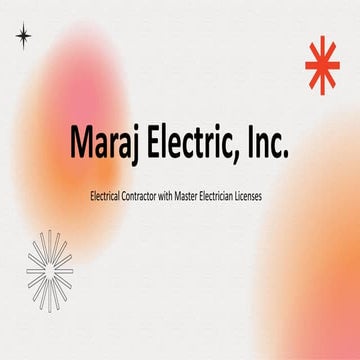 Maraj Electric, Inc. - Electrical Work That Speaks for Itself.pdf