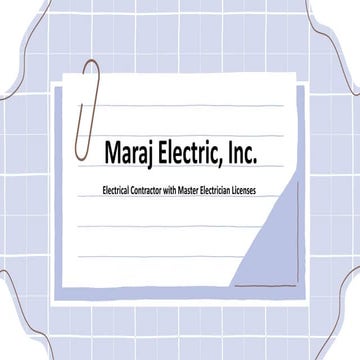 Maraj Electric, Inc. - Dependable Electrical Services Built to Last.pdf