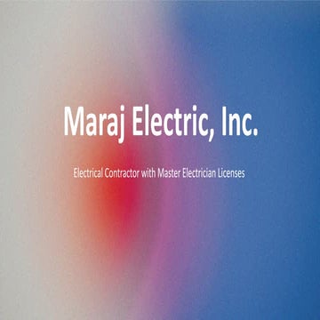 Maraj Electric, Inc. - The Power Behind Reliable Performance.pdf