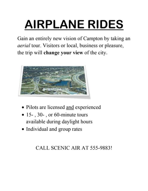 Airplane rides | DOCX | Air Travel | Travel Type