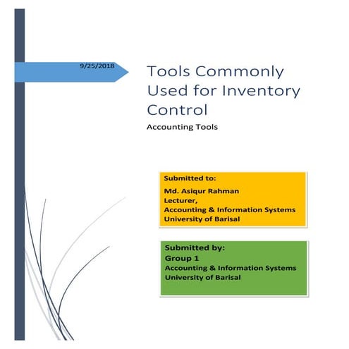 Tools Commonly Used for Inventory Control | PDF