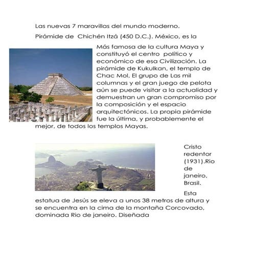 Las 8 maravillas del mundo | PPTX