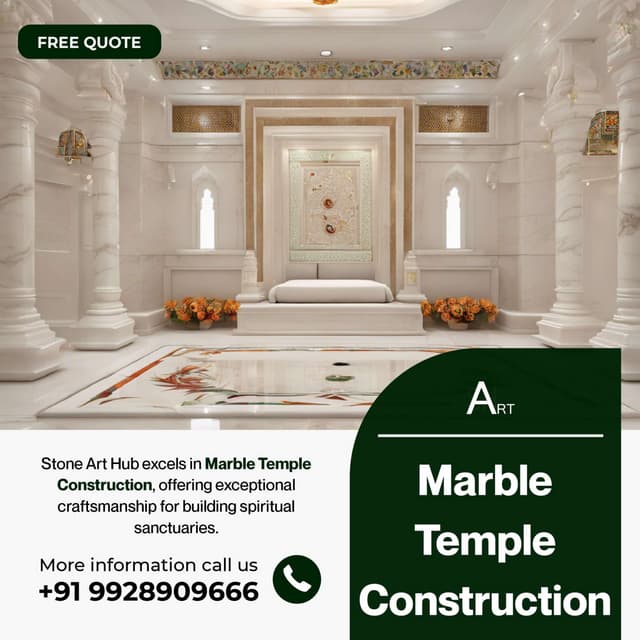 Marble Temple Construction - Stone Art Hub | PDF