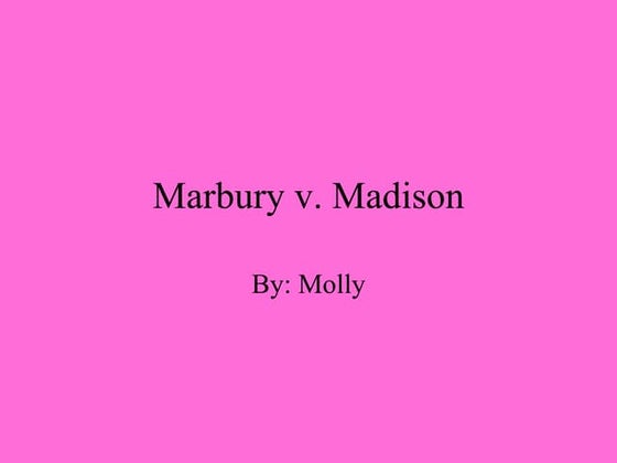 Marbury v madison | PPT