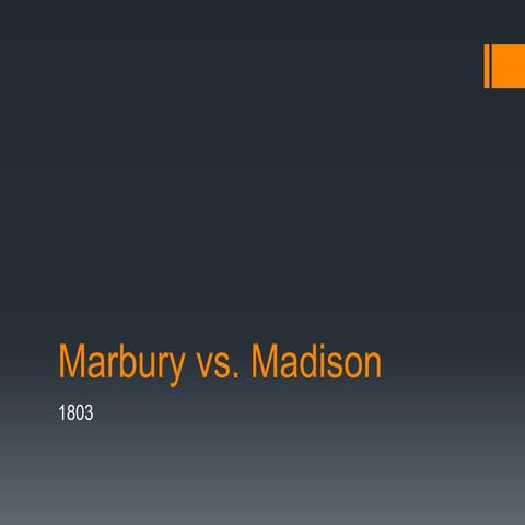 Marbury v madison | PPTX