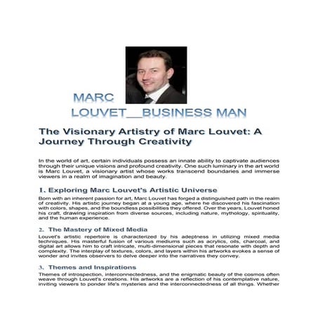 Marc Louvet presentations