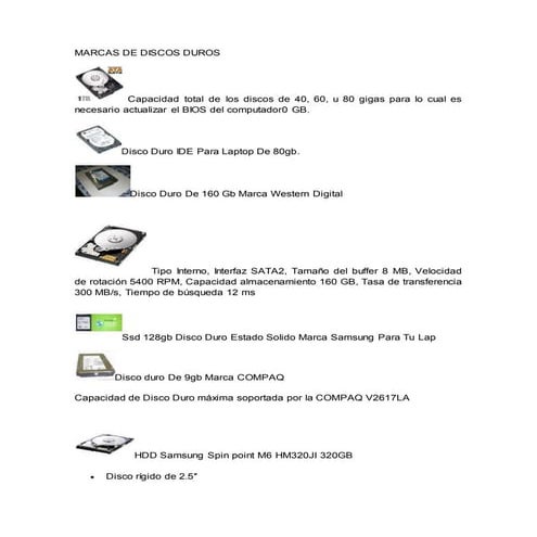Marcas de discos duros | DOCX