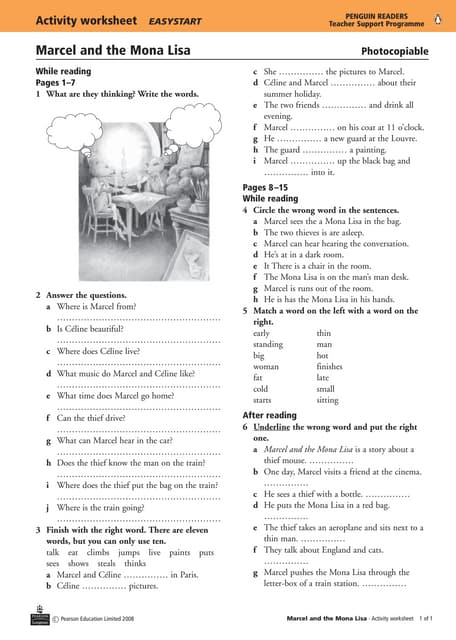 Marcel and the Mona Lisa | PDF | Rail Travel | Travel Type