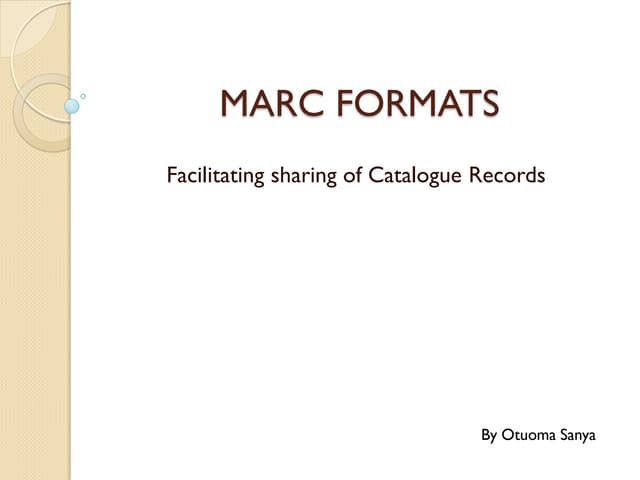 Marc format | PPT