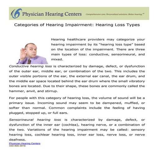 Types of Hearing Loss | PDF