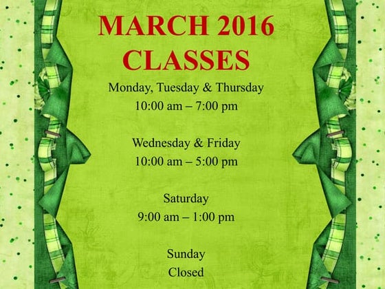 Febrary 2016 Classes | PPT