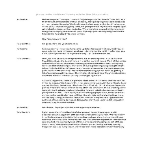 Paul Contris Interview March 2017