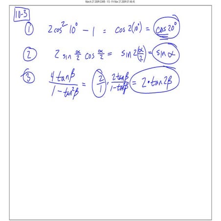 Section 10-3 (March 27 2009) | PPT