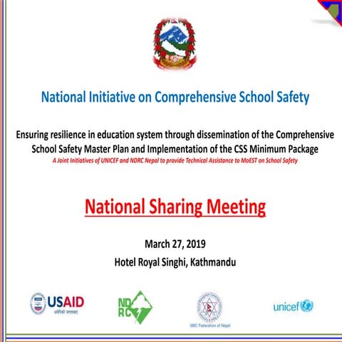 CSS National Sharing workshop NICSS 2018 | PPT