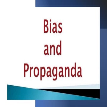 March 29, 2021 (bias and propaganda) | PPTX