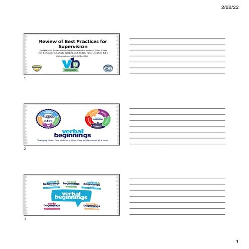 February CEU: Review of Best Practices For Supervision | PDF