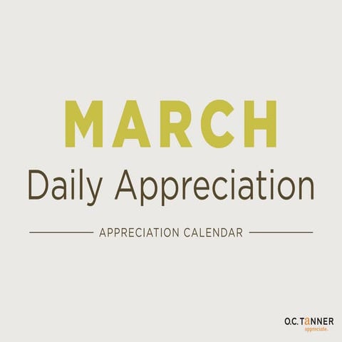 March Daily Appreciation Ideas | PDF