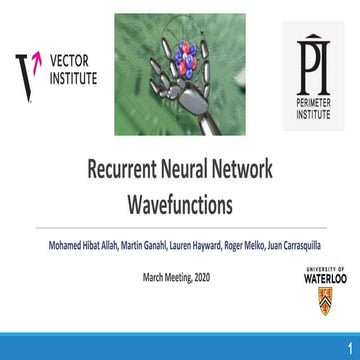 Recurrent Neural Network Wavefunctions Ppt 5118
