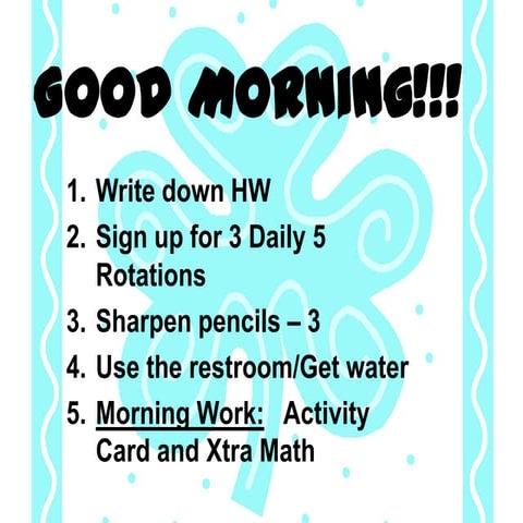 March morning duties | PPT