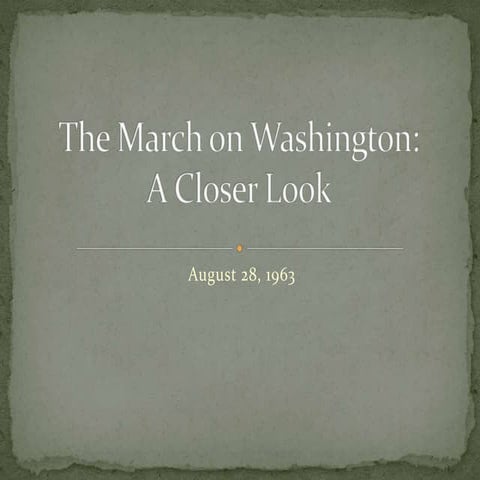 March on Washington | PPTX