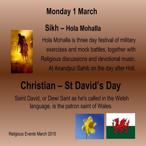 March religious events | PPT