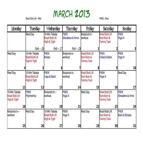 March workouts1 | PDF