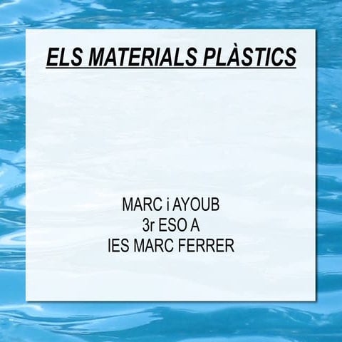 Marc i ayoub plastics | ODP