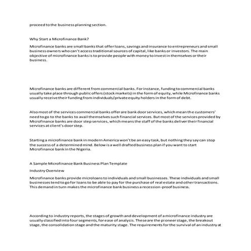 Marck micro finance template | DOCX