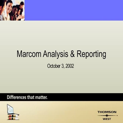 Marcom planning analysis & reporting | PPT