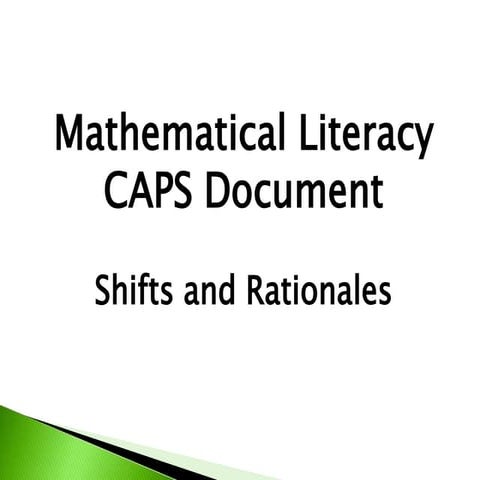 Mathematics caps intermediate phase | PPTX