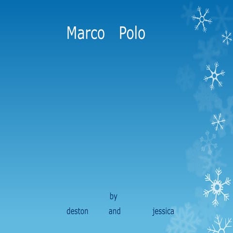 Marco polo deston and jessica | PPTX
